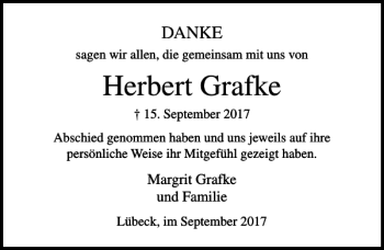 Traueranzeigen von Herbert Grafke | trauer-anzeigen.de