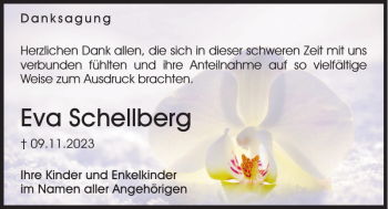 Traueranzeigen von Eva Schellberg | trauer-anzeigen.de