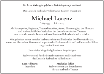 Traueranzeigen von Michael Lorenz | trauer-anzeigen.de