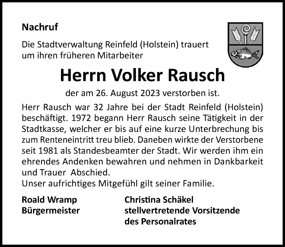 Traueranzeigen von Volker Rausch | trauer-anzeigen.de