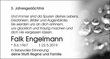 Traueranzeigen von Falk Engelmann | trauer-anzeigen.de
